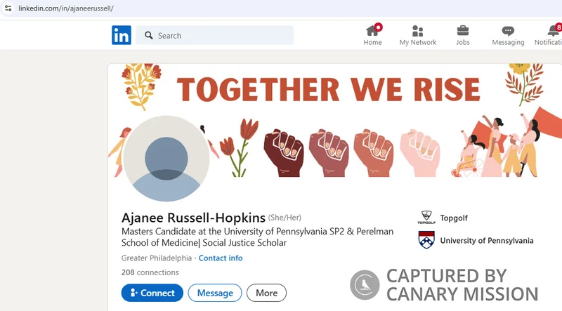 Ajanee Russell-Hopkins - Canary Mission