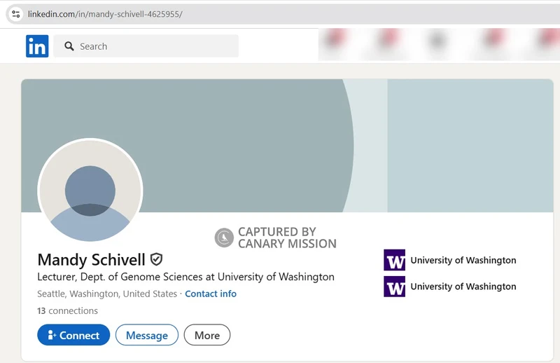 Amanda Schivell - Canary Mission
