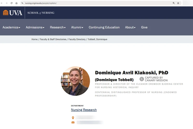 Dominique Tobbell - Canary Mission