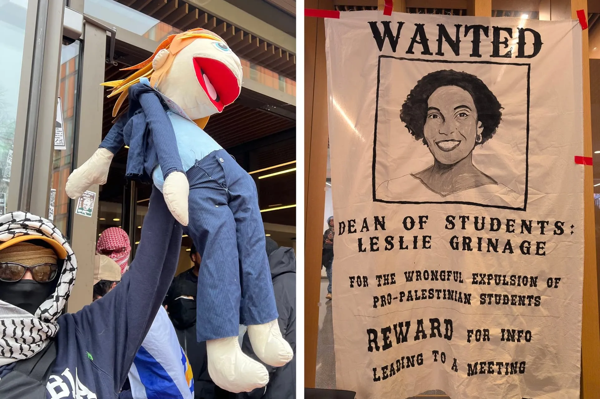 Mahmoud Khalil Leads Barnard Library Takeover - Canary Mission